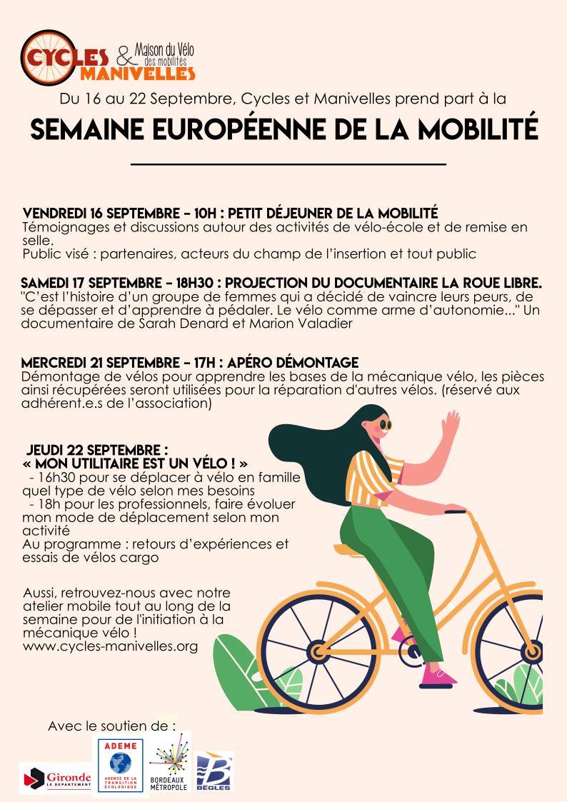 Semaine de la mobilité 2022 - Cycles et Manivelles Semaine de la mobilité 2022 - Cycles et Manivelles